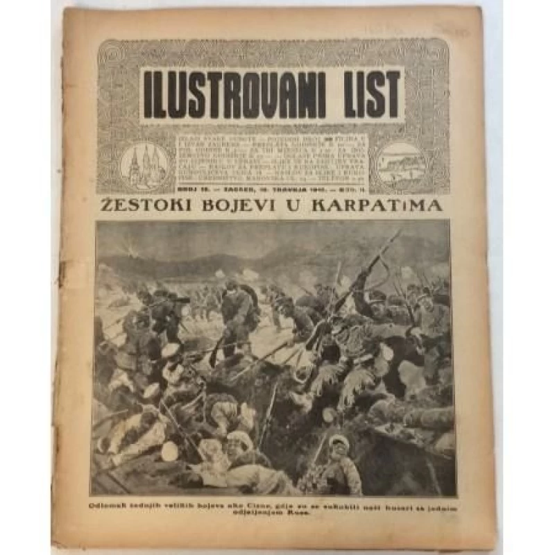 ILUSTROVANI LIST,ČASOPIS : BROJ 15,1915.-GOD.II.