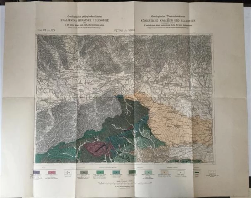 GEOLOGIJSKA PRIJEGLEDNA KARTA KRALJEVINA HRVATSKE I SLAVONIJE ...